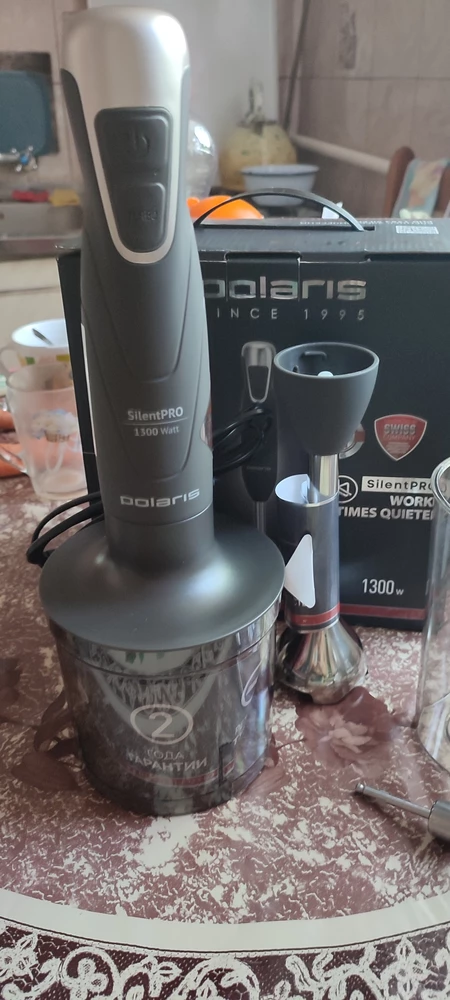 Блендер электрический Polaris PHB 1384 Silent Серый – купить недорого с ...